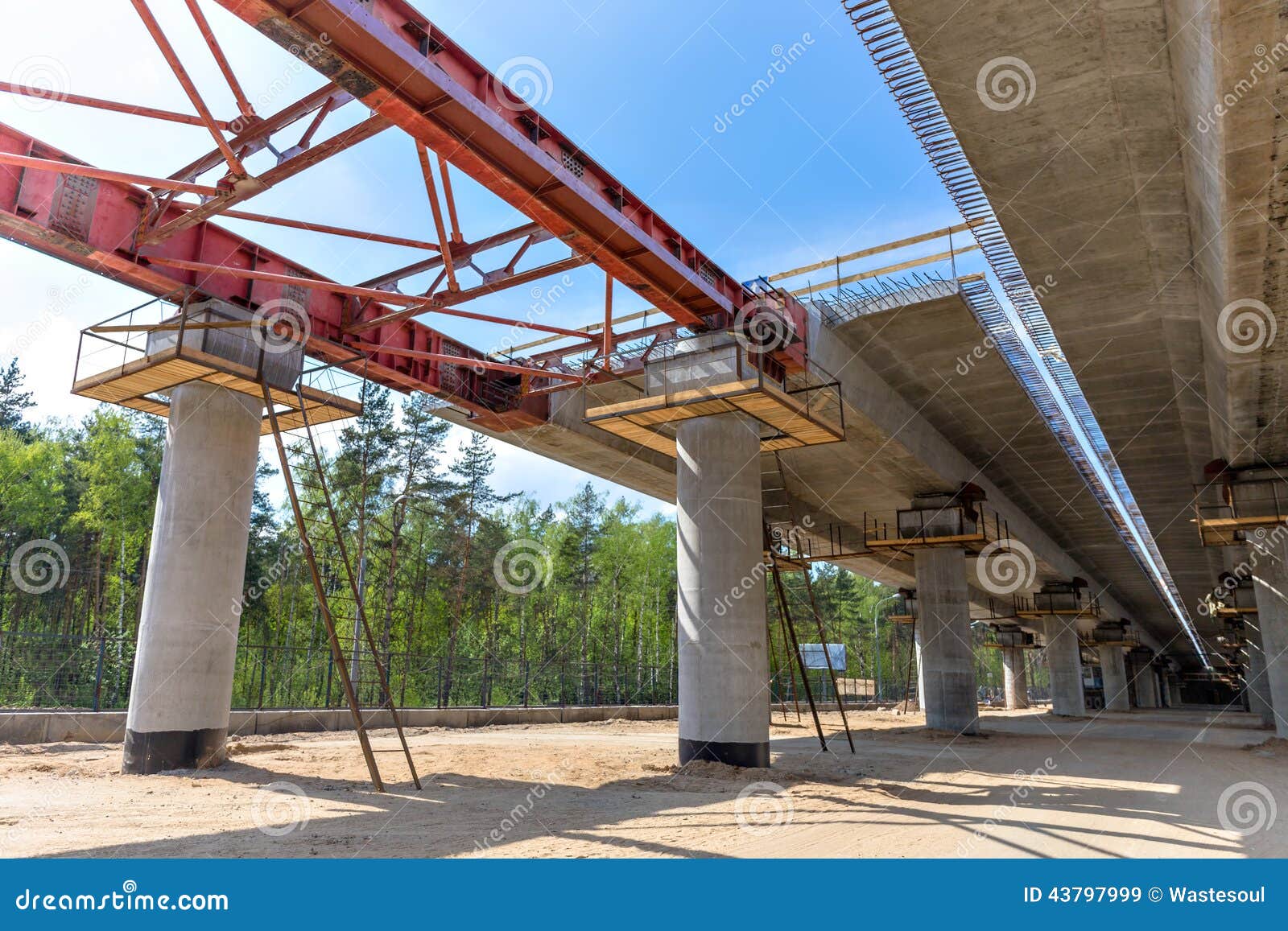 Overpass construction stock image. Image of girder, design - 43797999
