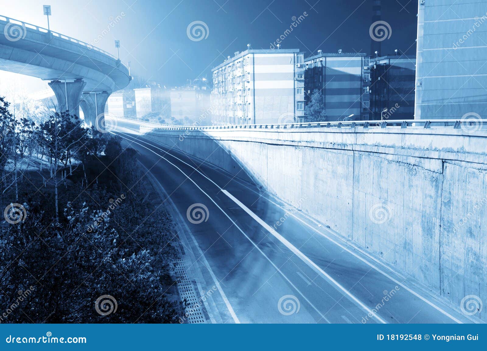 Overpass Night stock photo. Image of overpass, streamline - 18192548