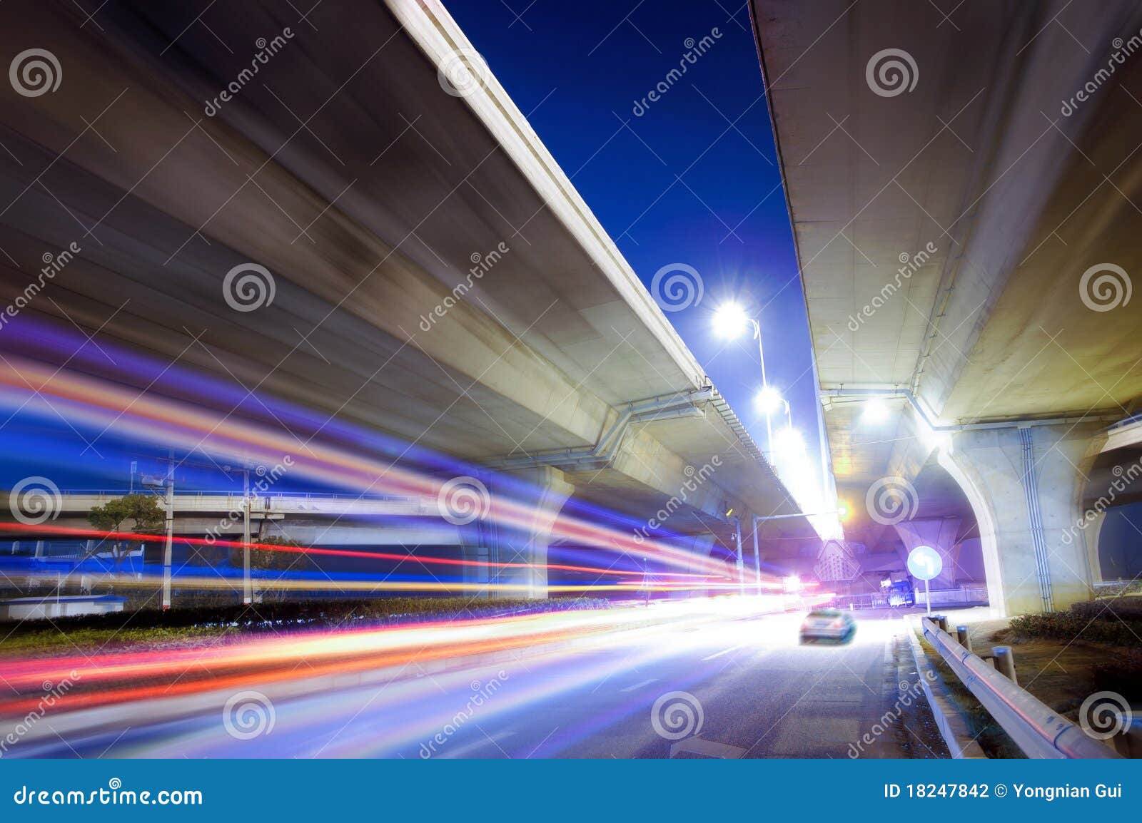Overpass Night stock photo. Image of high, lights, overpass - 18247842