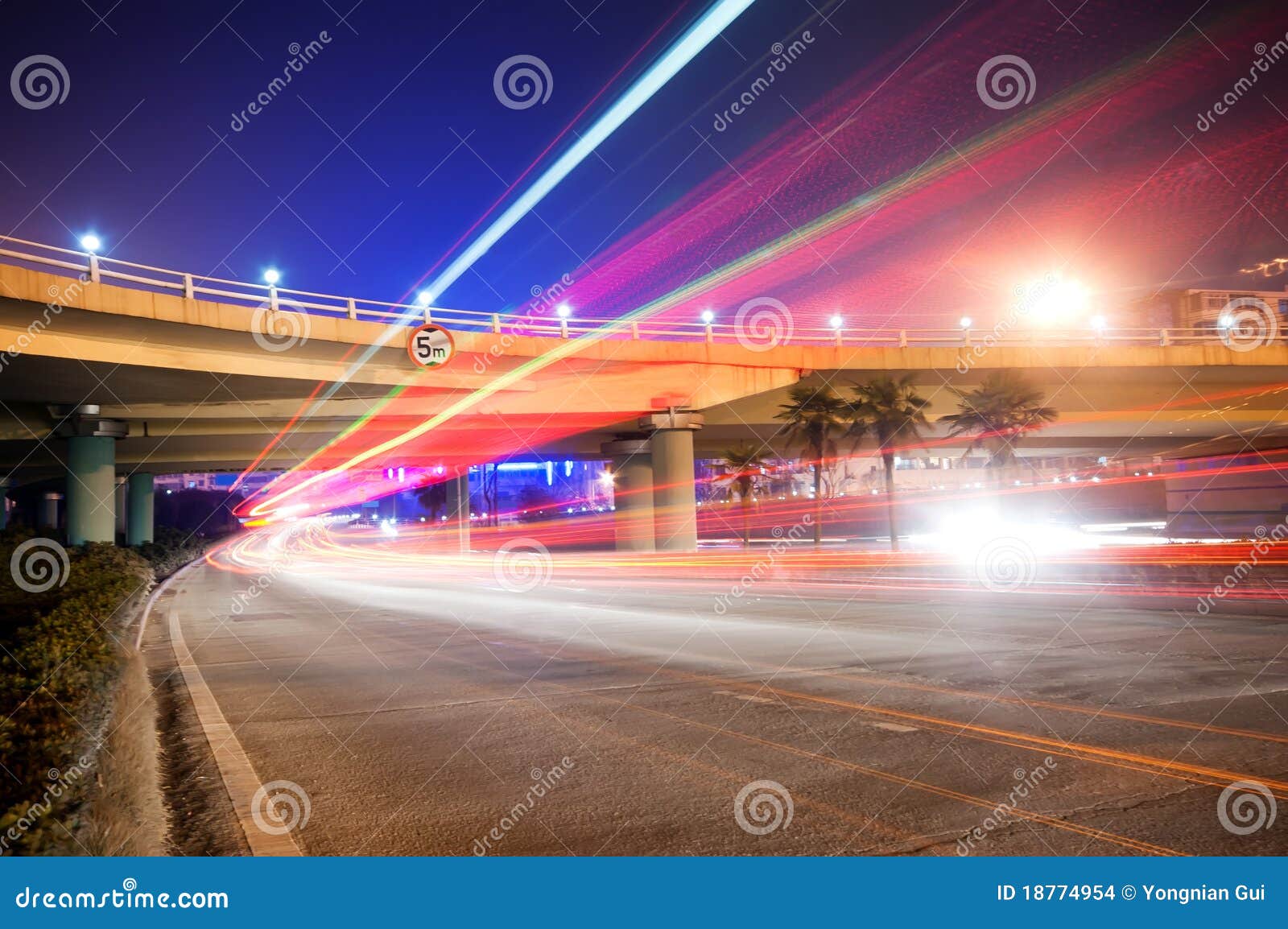 Overpass Night stock photo. Image of overpass, light - 18774954