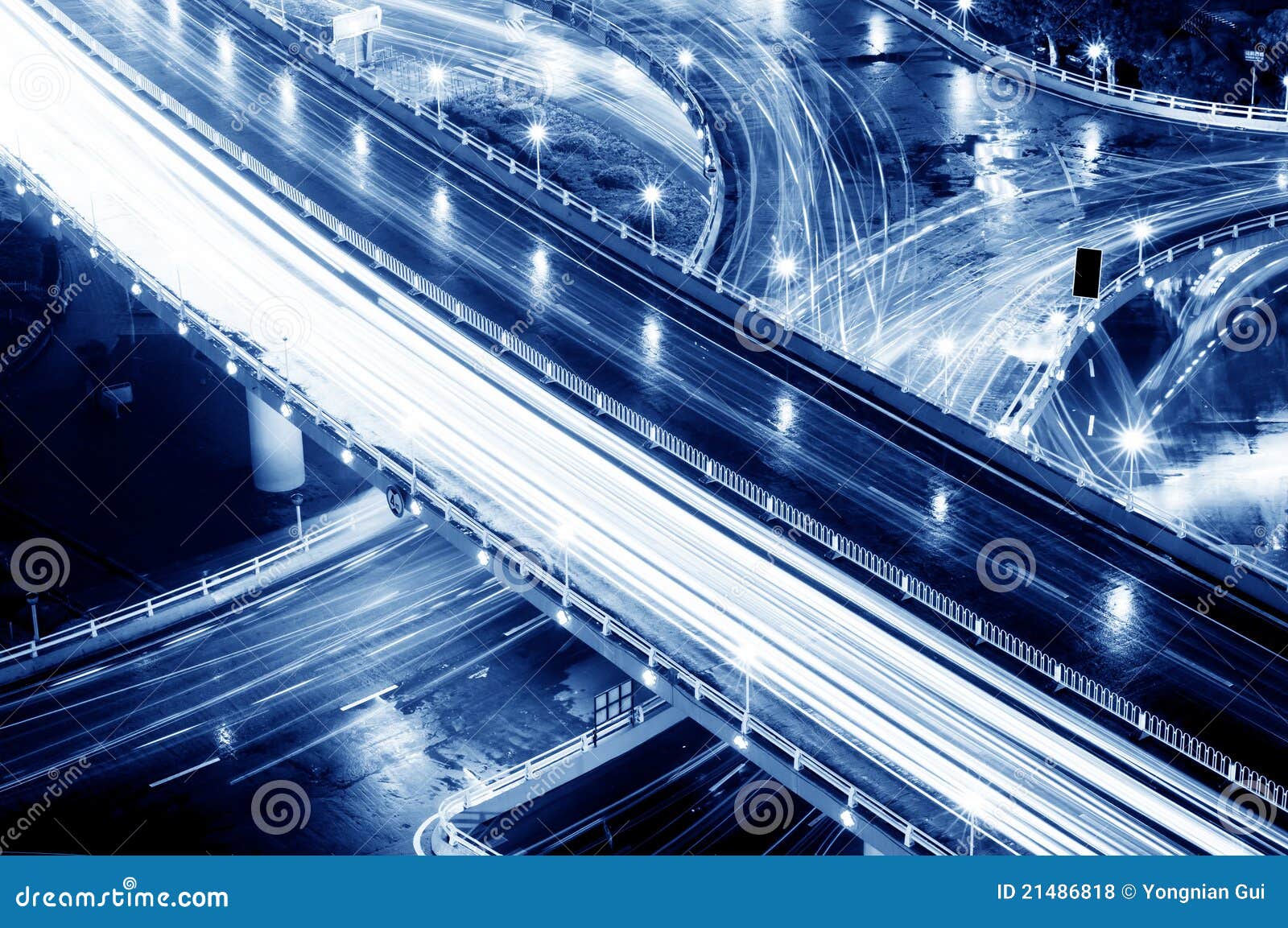 Overpass Night stock photo. Image of traffic, overpass - 21486818