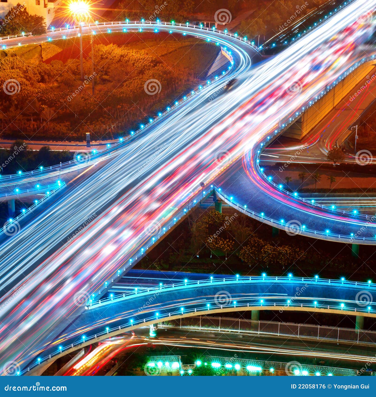 Overpass Night stock photo. Image of cities, high, lighting - 22058176