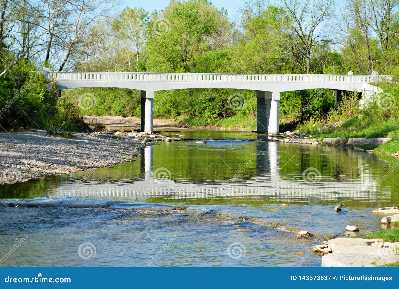 Overpass Over a Stream in a Rural Town Stock Image - Image of ...