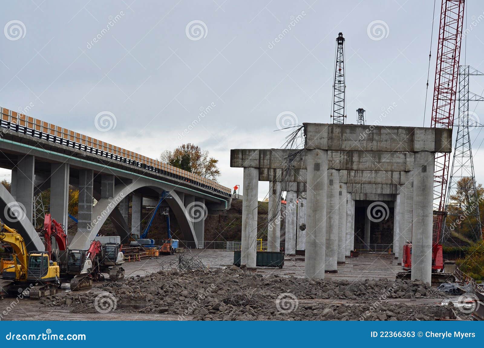 Overpass Road Construction stock image. Image of roadway - 22366363