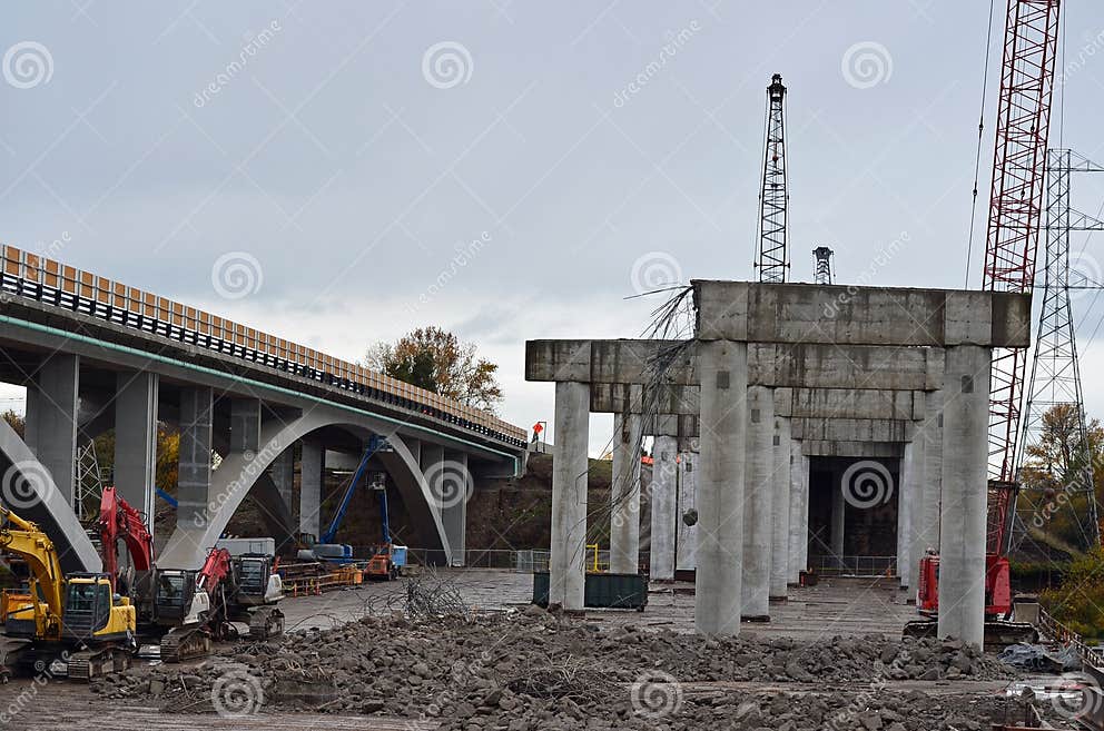 Overpass Road Construction stock image. Image of roadway - 22366363