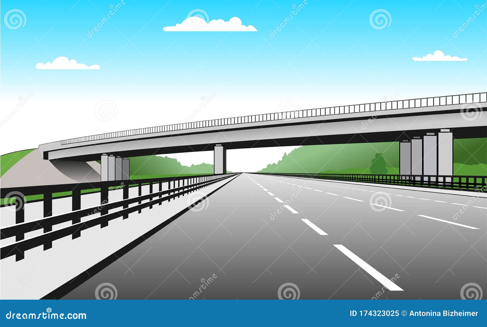 Overpass. Road Junction. the Road Goes Under the Bridge. Elevated Road ...