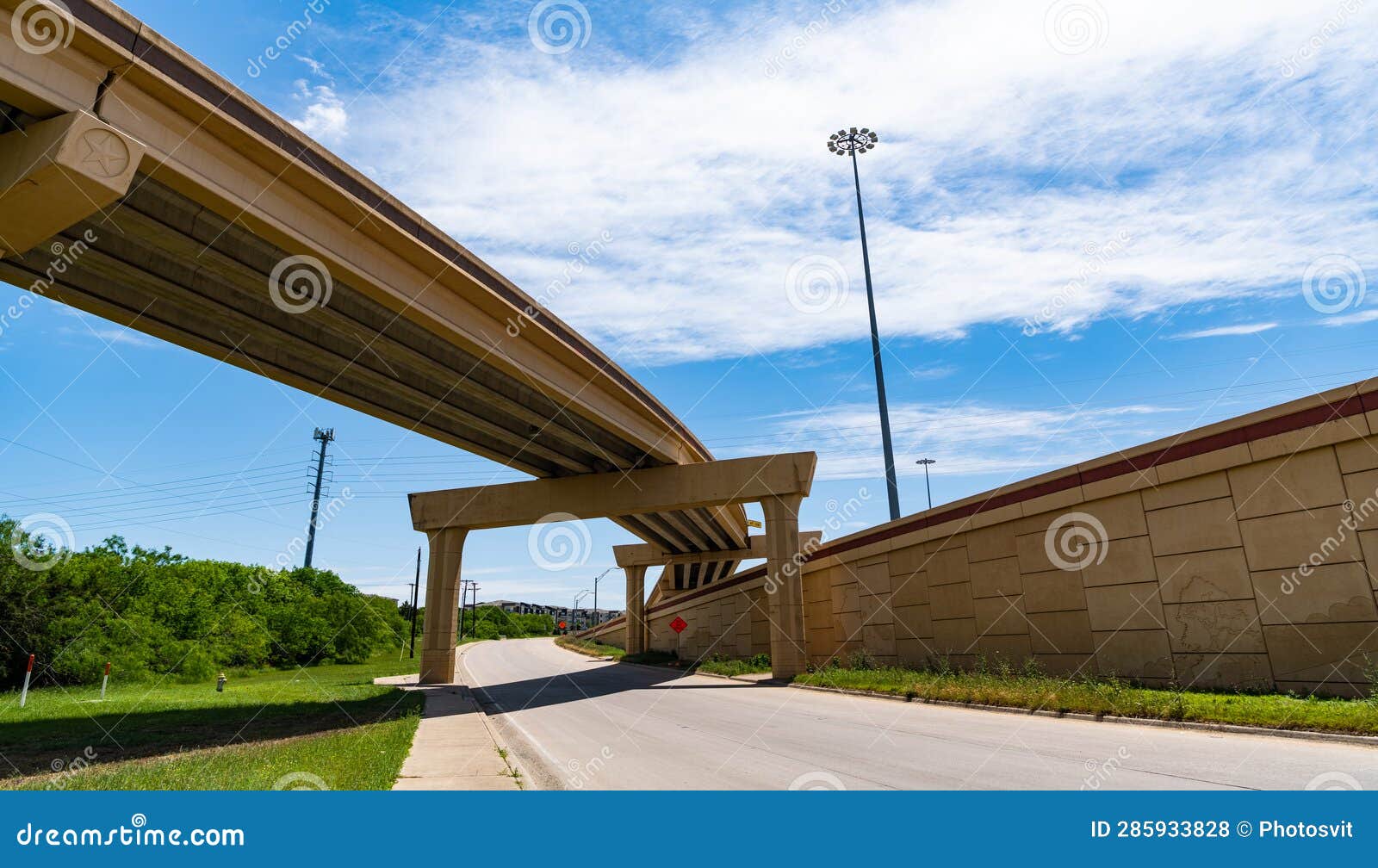 Overpass Structure of Bridge. Structural Roadway. Road Junction ...