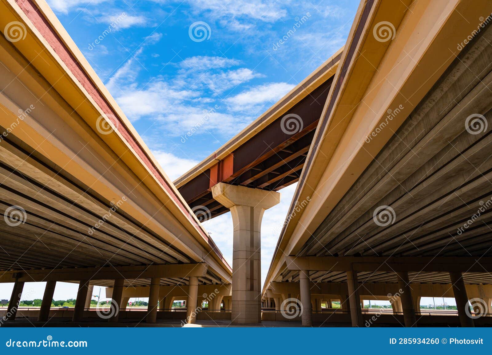 Overpass Structure of Bridge. Structural Roadway. Road Junction ...