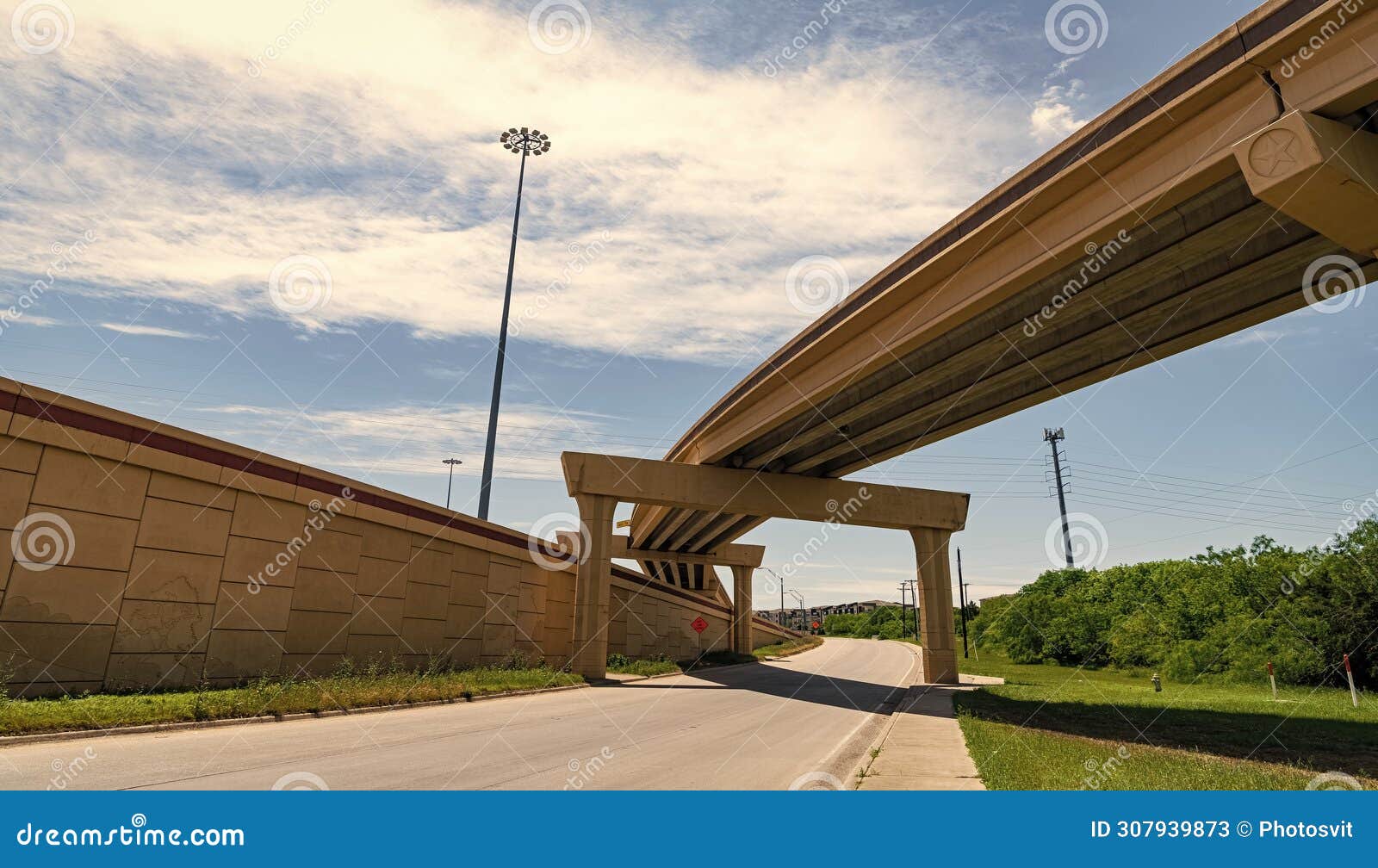 Overpass Structure of Bridge. Structural Roadway. Road Junction ...