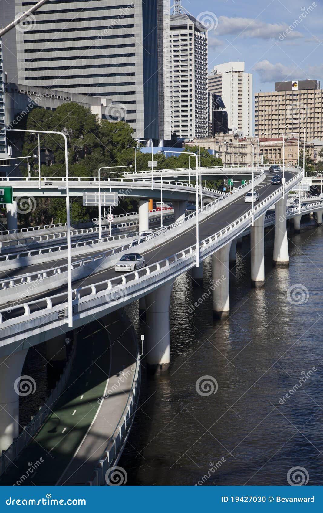 Overpasses, Curves and Slipways Brisbane River Editorial Image - Image ...