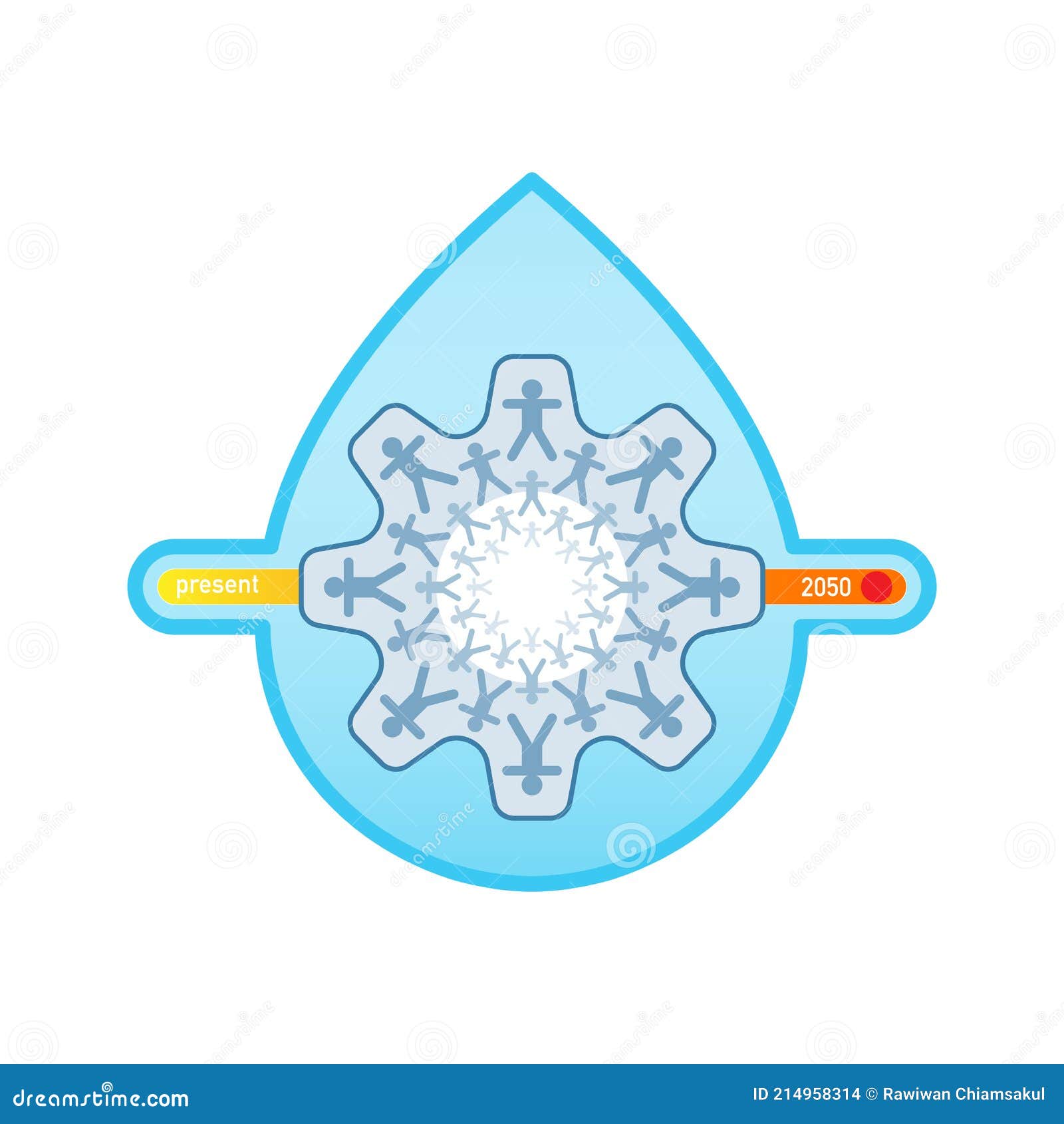 Overpopulation Water Management Stock Vector - Illustration of ...