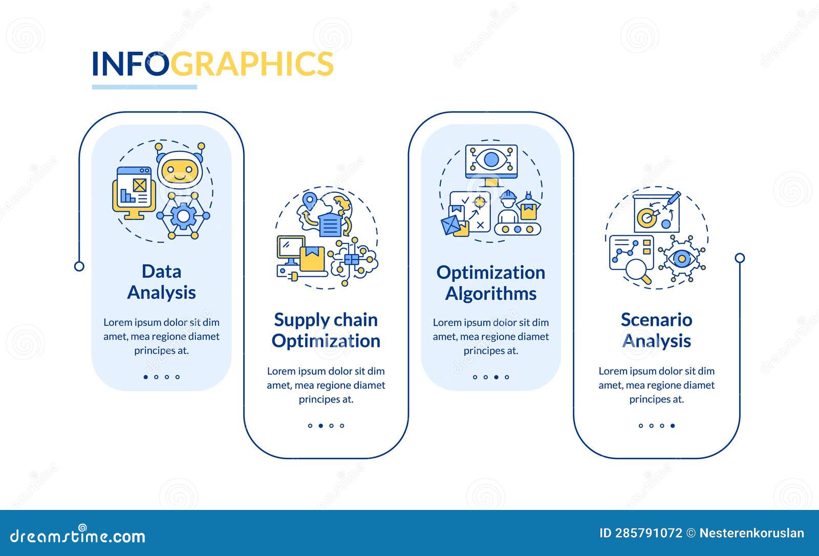 Overproduction Layout with Thin Line Icons Concept Stock Vector ...