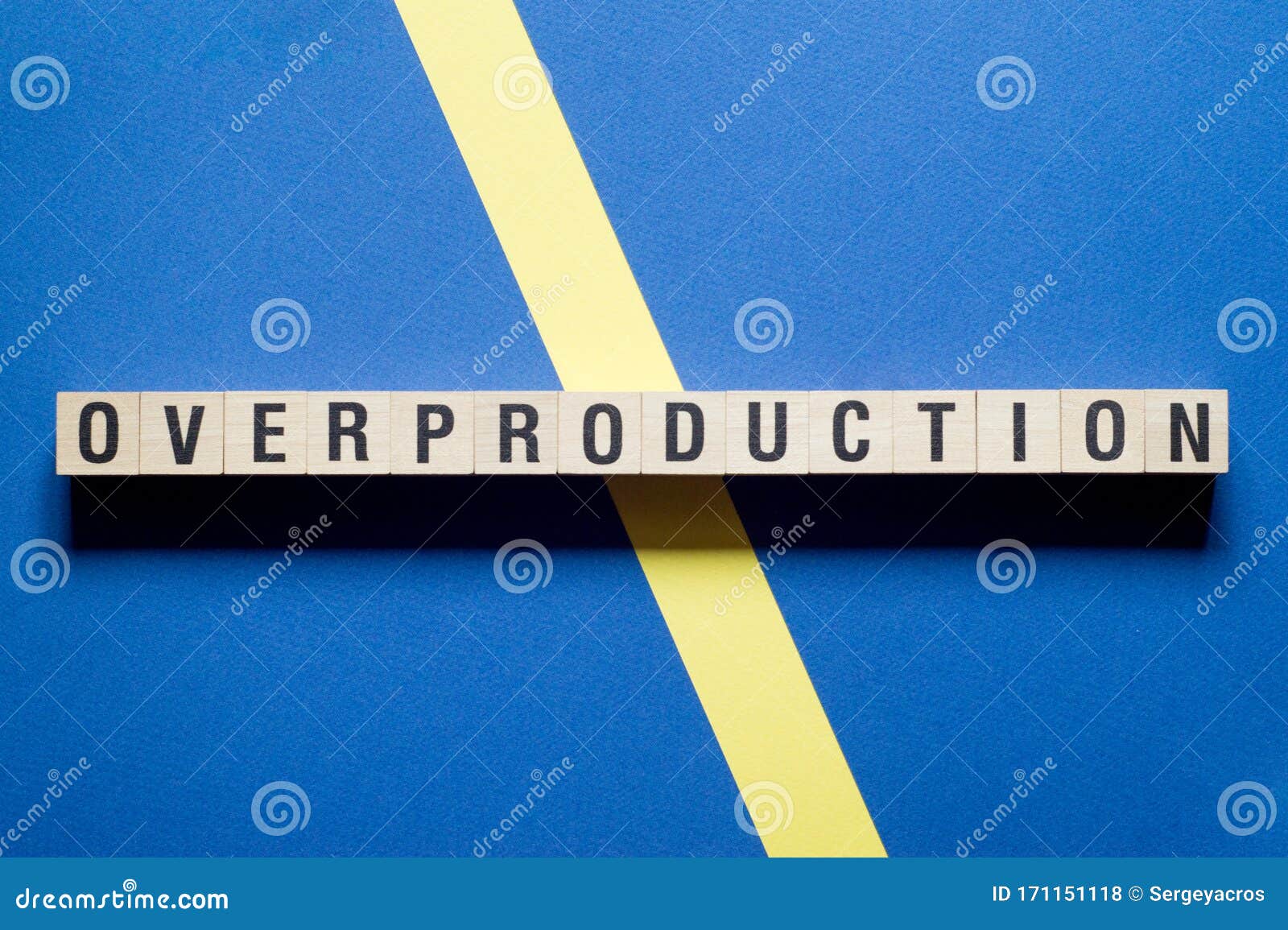 Overproduction Word Concept on Cubes Stock Photo - Image of ...