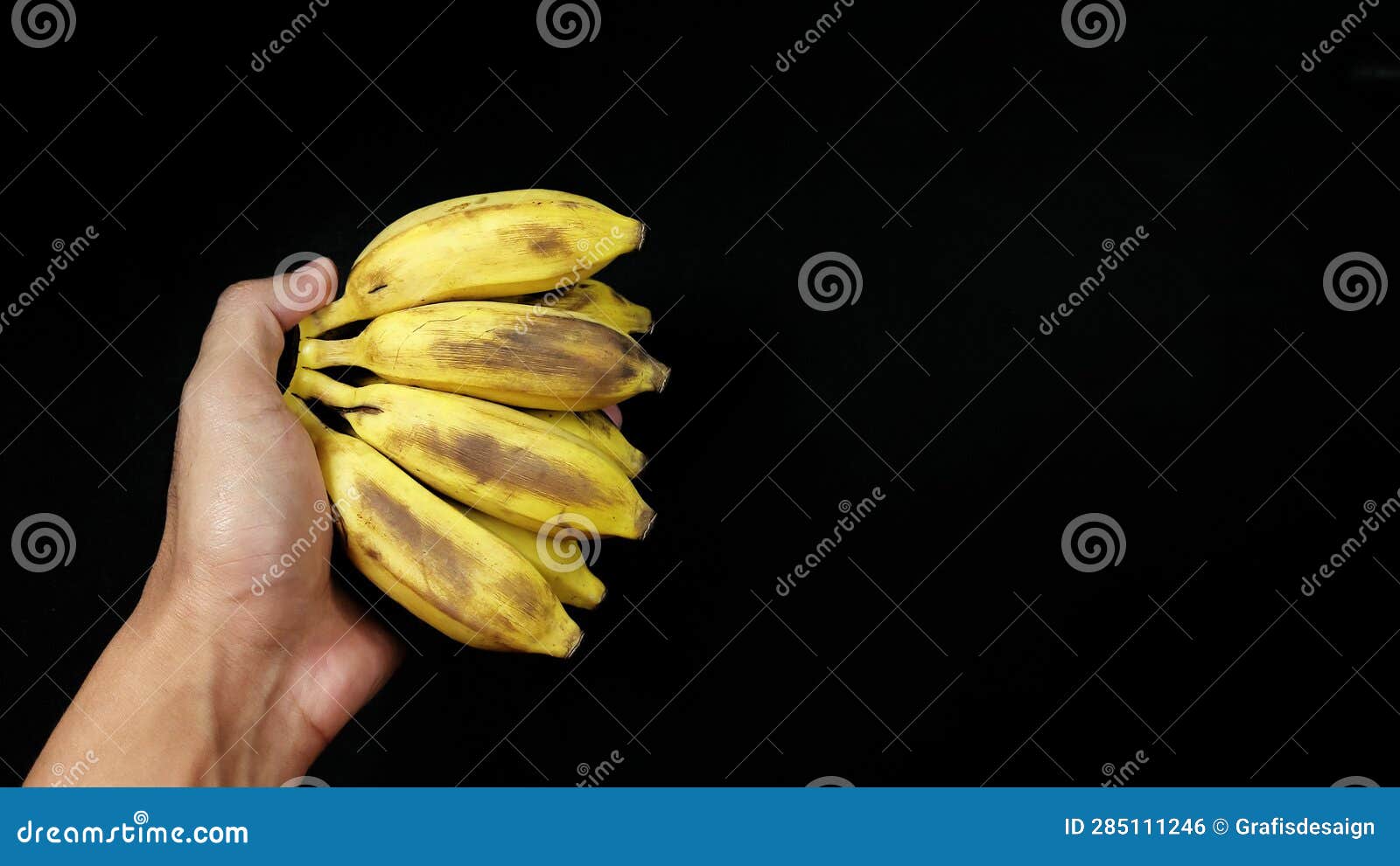 Overripe Bananas almost Rot and Dry. Isolated on Black Background Stock ...