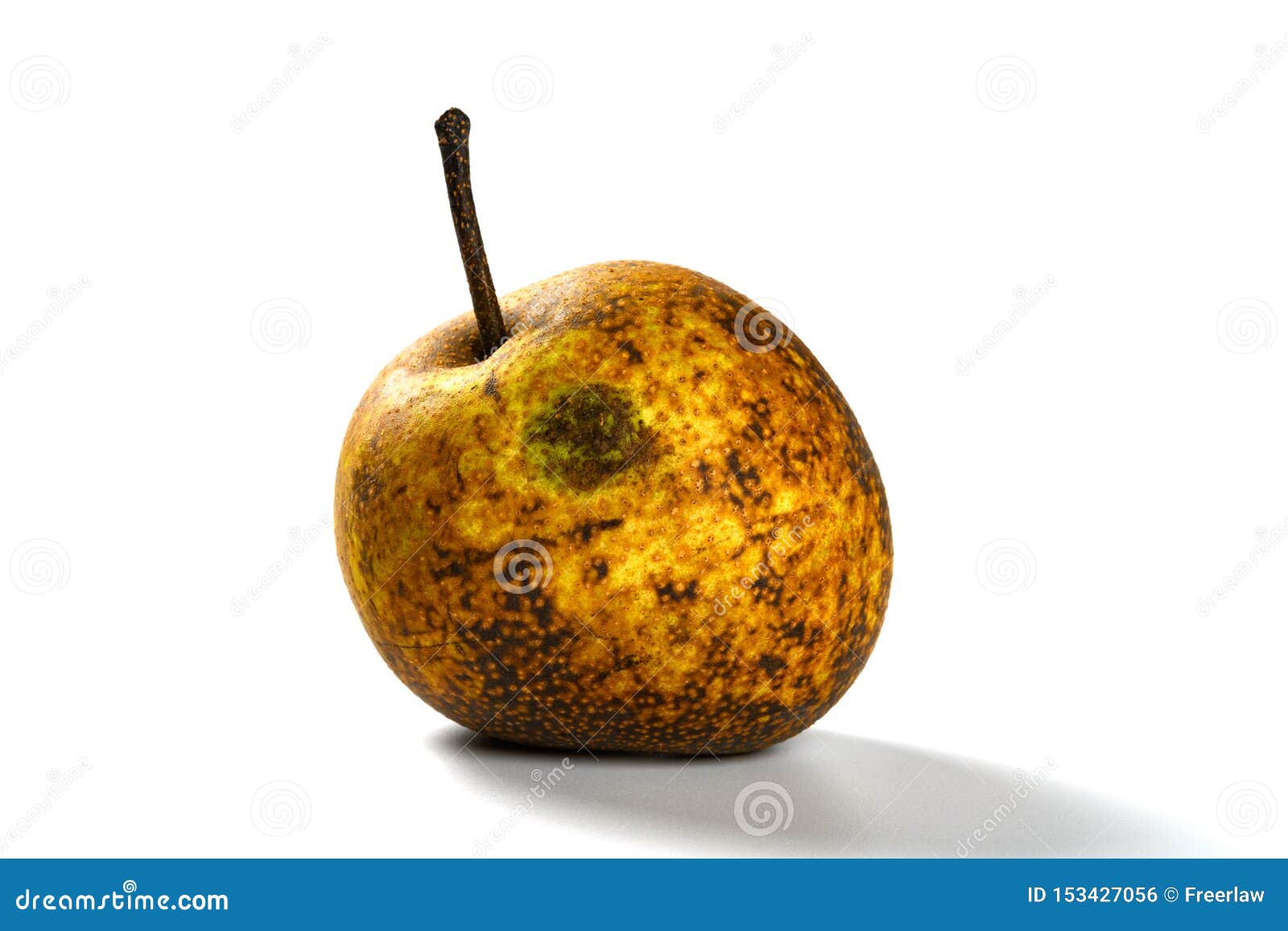 Overripe Pear on White Background Stock Photo - Image of concept ...