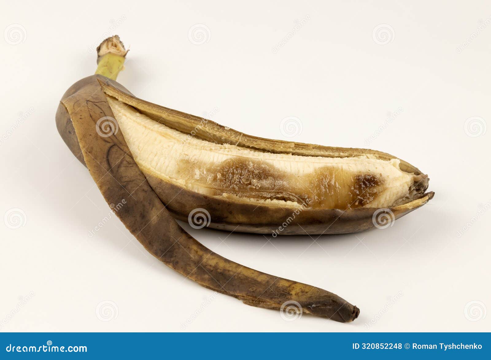An Overripe Peeled Banana. a Rotten Banana. Stock Photo - Image of ripe ...