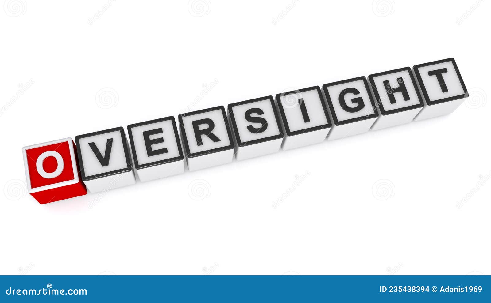 Oversight Word Block on White Stock Illustration - Illustration of ...