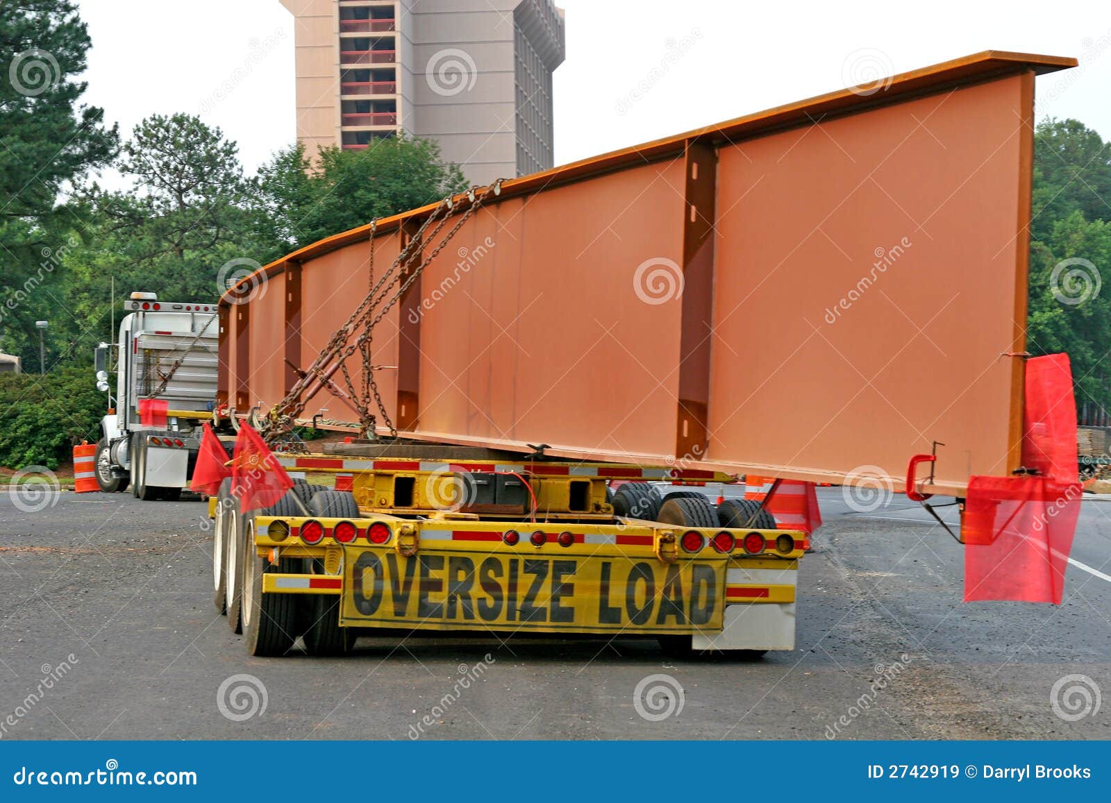 Oversize Load stock image. Image of hauling, metal, bridge - 2742919
