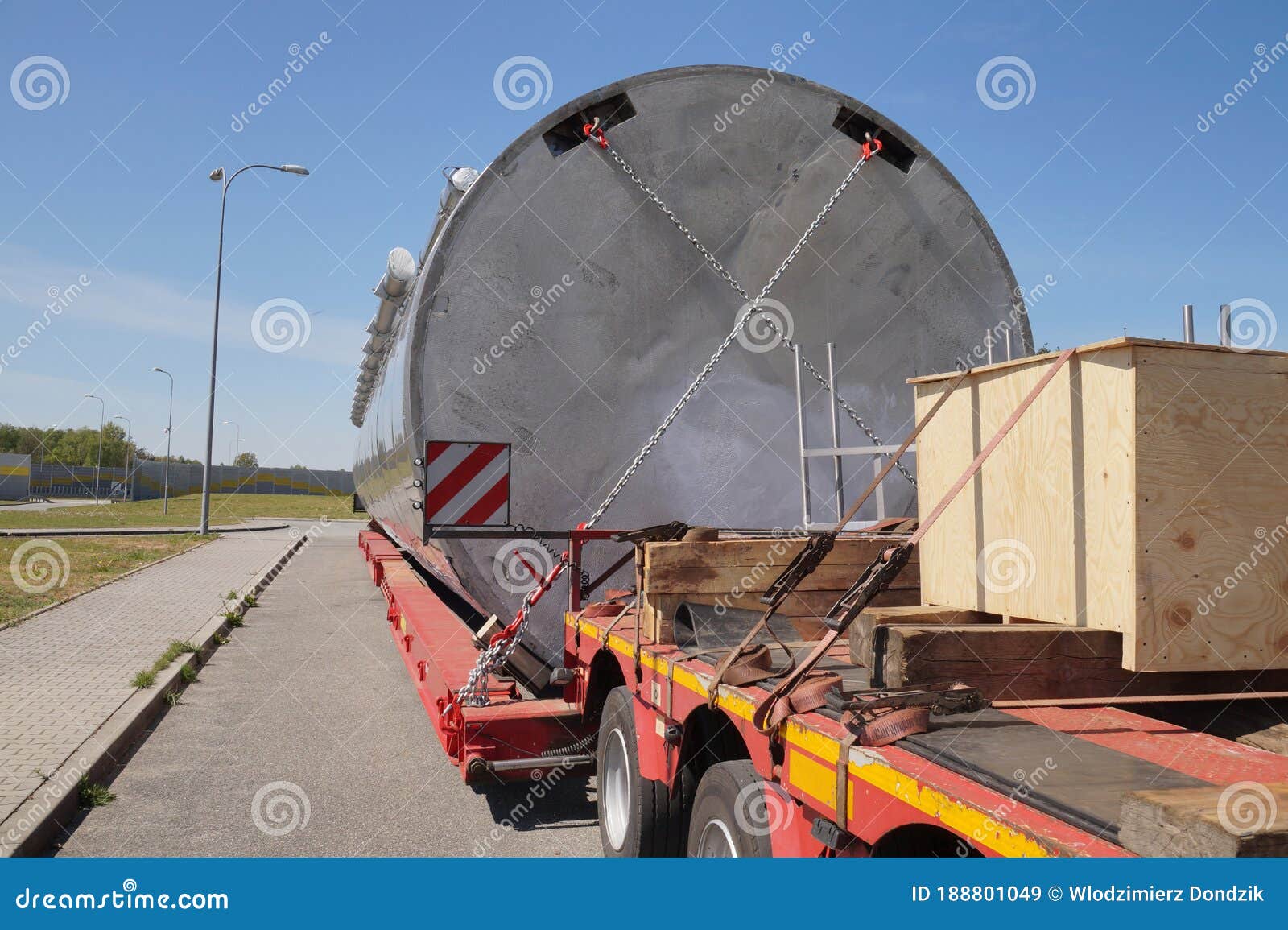 Oversize Load or Exceptional Convoy. a Truck with a Special Semi ...