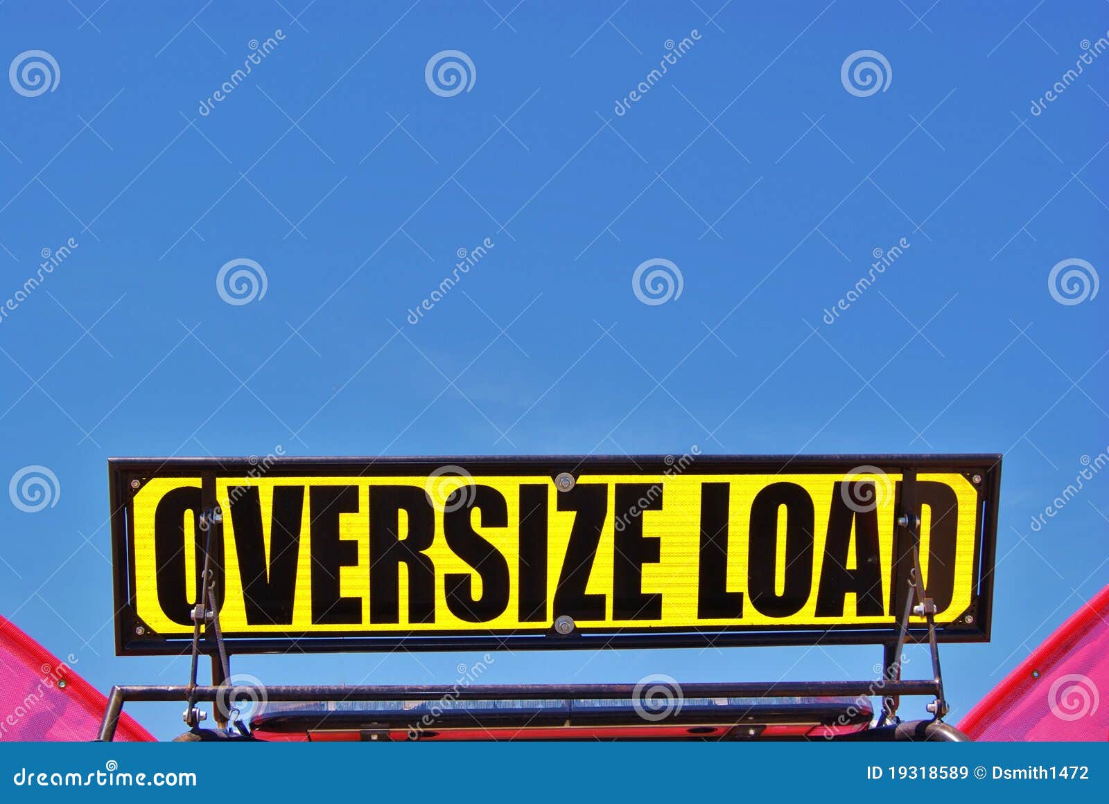 Oversize Load Sign stock image. Image of pink, letters - 19318589