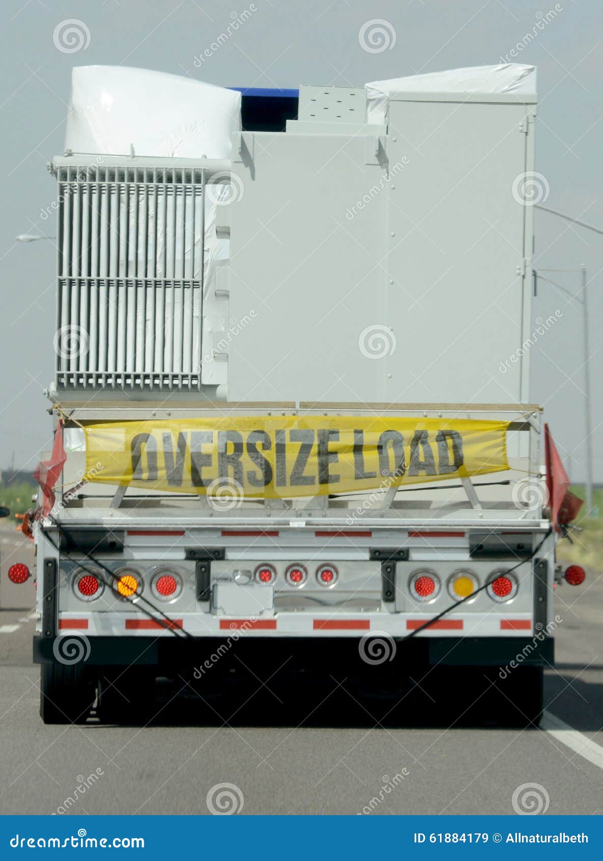 Oversize load on a truck stock image. Image of machine - 61884179