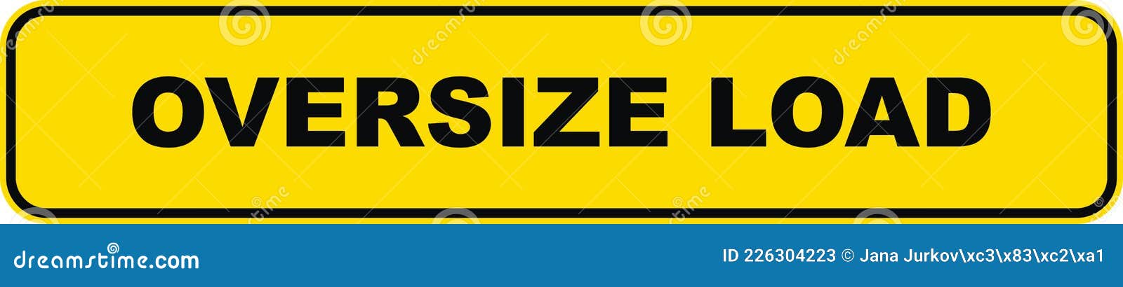 Oversize Load, Yellow Banner, Vector Icon Stock Vector - Illustration ...
