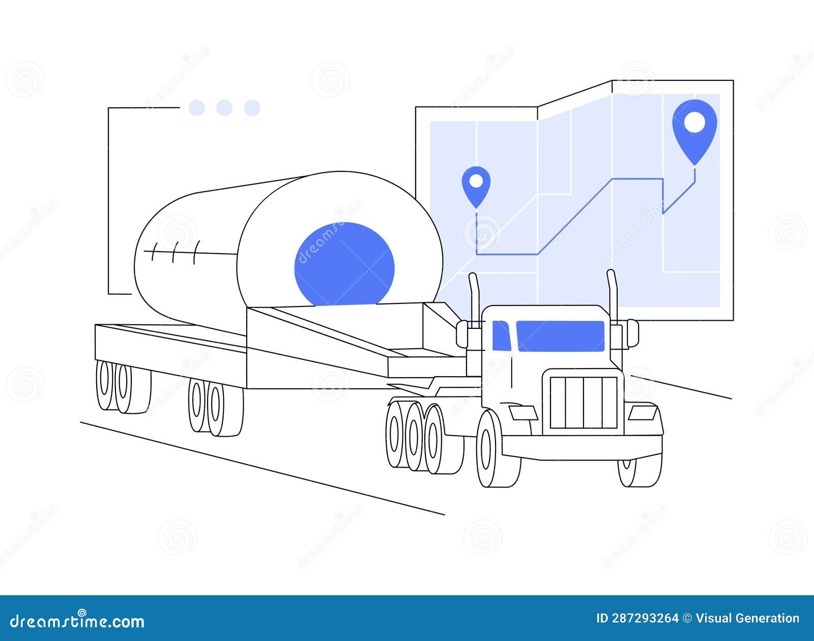Oversized Goods Delivery Color Line Icon. Services Loaders Sign ...