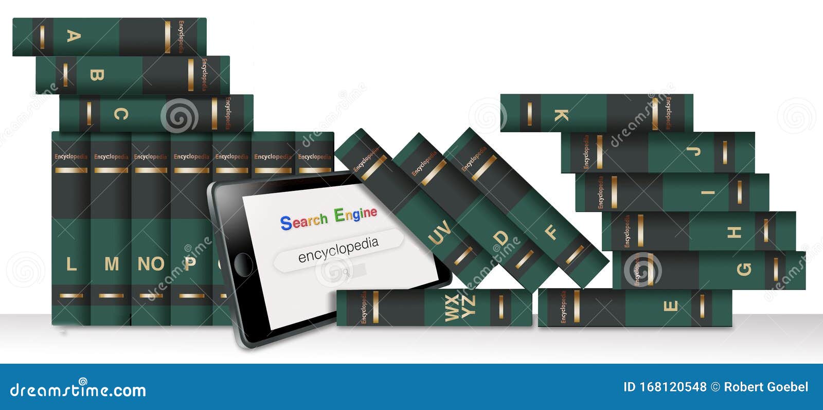 A Oversized Cellular Phone with a Search Engine on the Screen is Seen ...