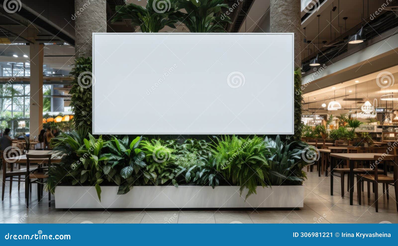 An Oversized White Board in a Shopping Mall Stock Image - Image of ...
