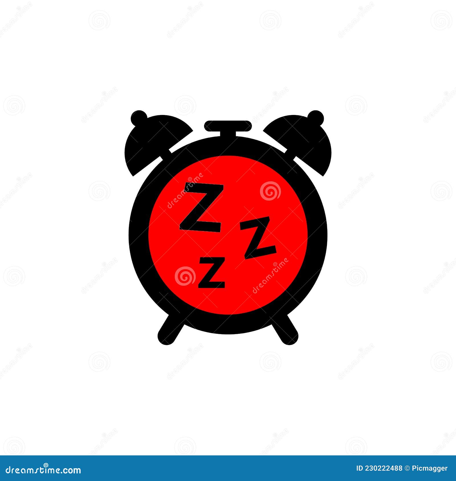 Oversleep Alarm Clock Vector. Stock Vector - Illustration of line ...