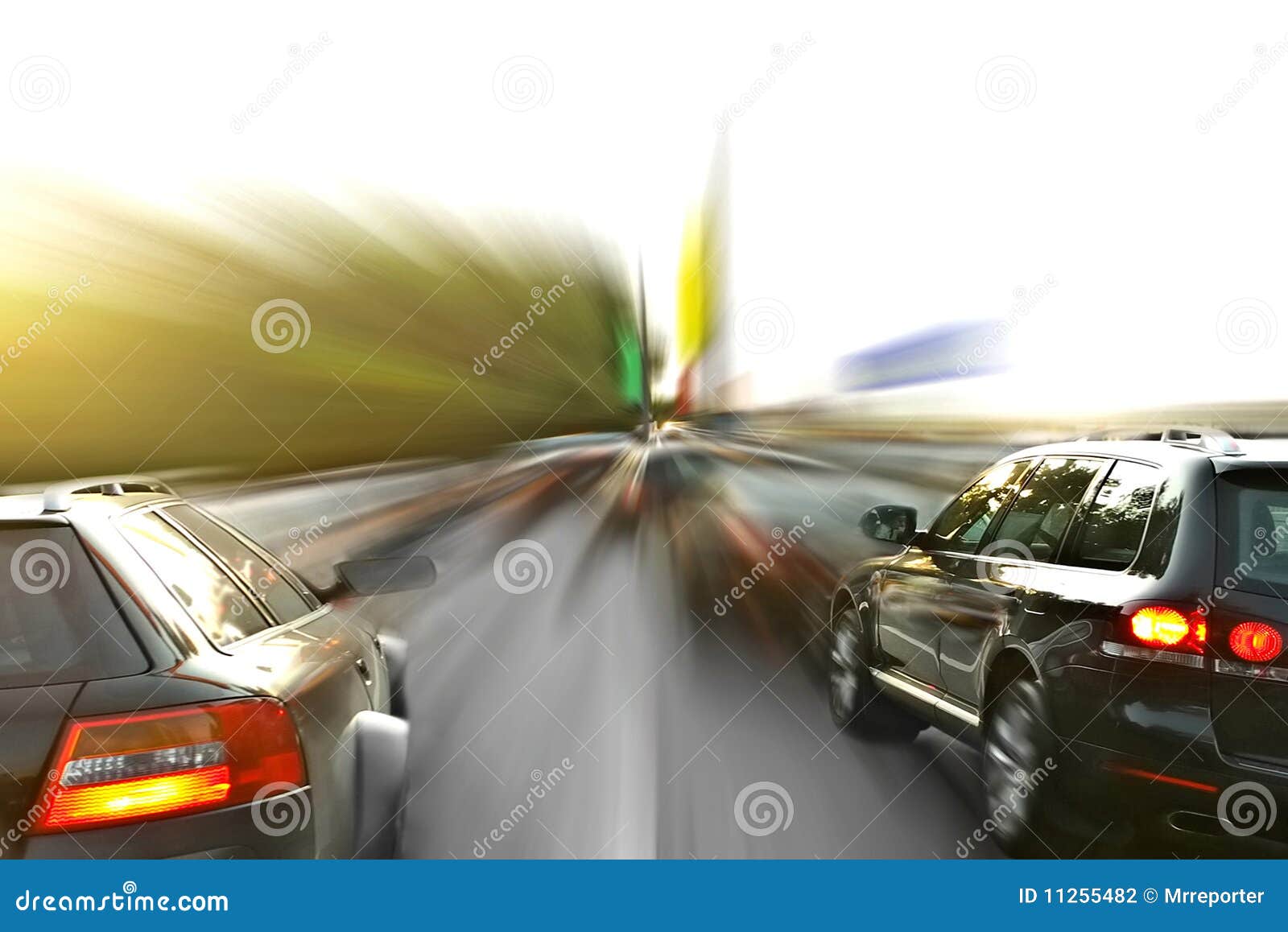 Overtaking. stock photo. Image of black, powerful, parallel - 11255482