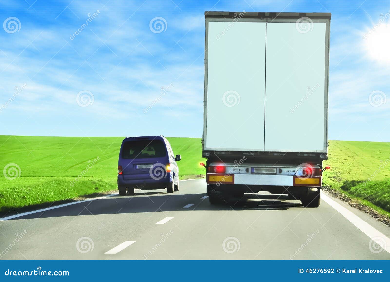 Overtaking stock photo. Image of green, overtaking, heavy - 46276592