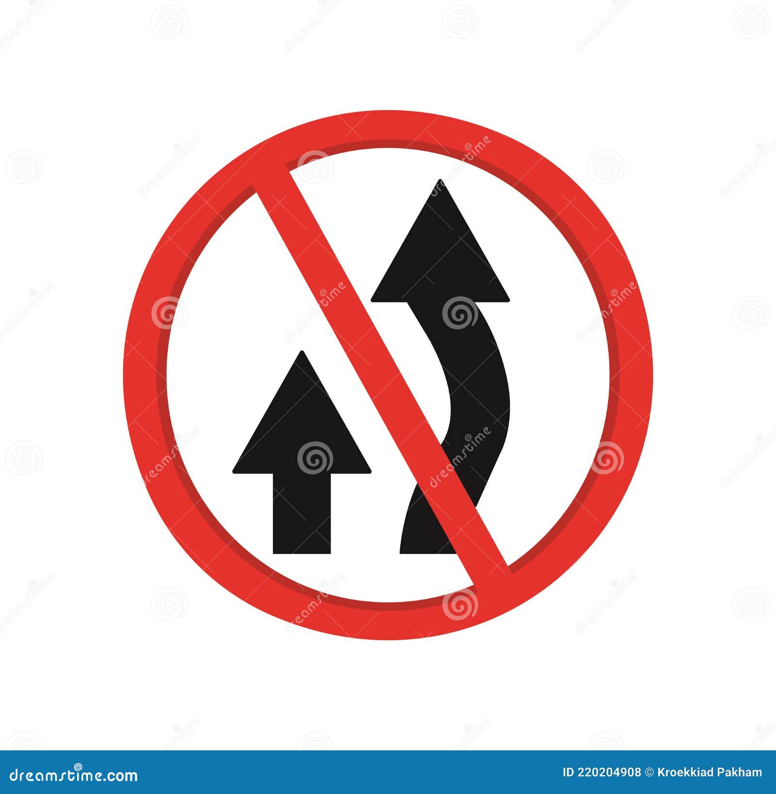Overtaking is prohibited stock vector. Illustration of regulation ...