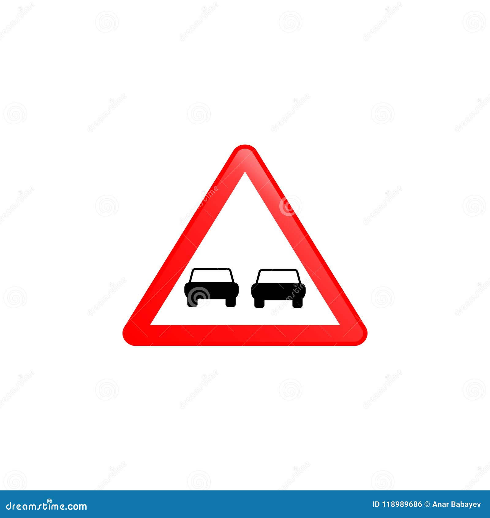 Overtaking Prohibited Icon. Element of Road Signs Icon for Mobile ...