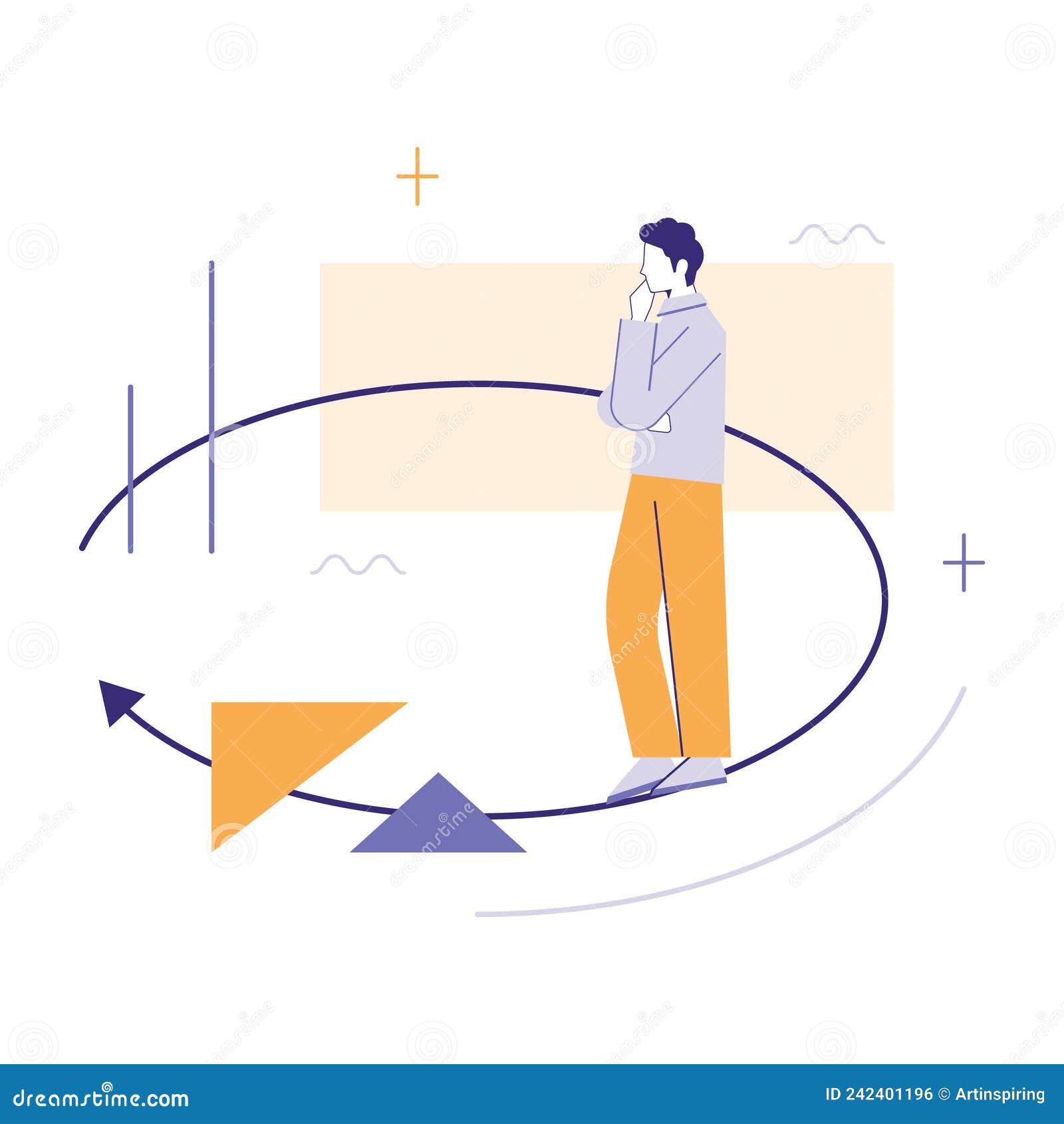 3d Man Thinking And Confusing With Three Red Arrows Stock Photography ... 3d Man Thinking And Confusing With Three Red Arrows Stock Photography ...