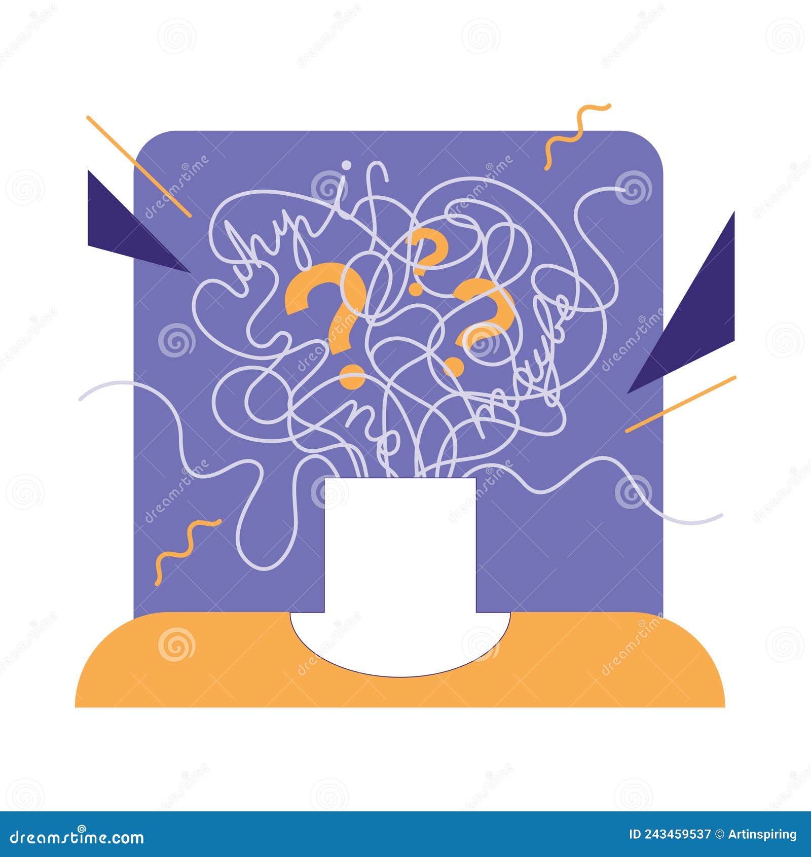 Overthinking. Anxiety and Stress Caused by Thinking Too Much Stock ...