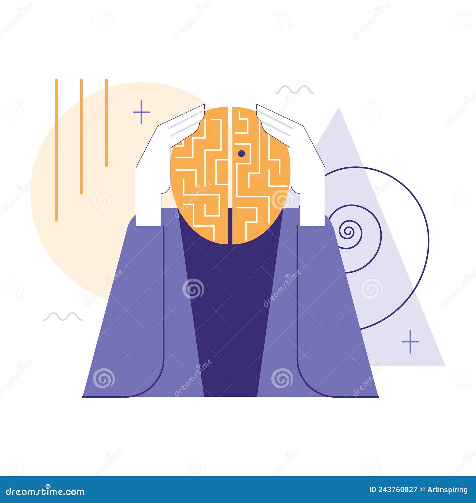Overthinking. Anxiety and Stress Caused by Thinking Too Much Stock ...