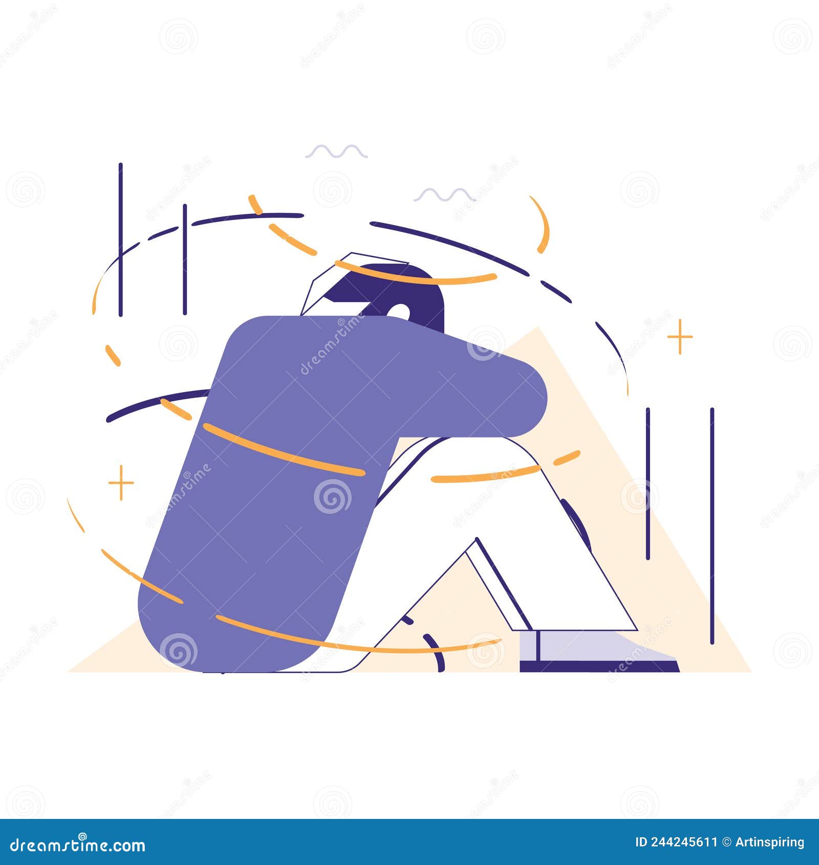 Overthinking. Anxiety and Stress Caused by Thinking Too Much Stock ...