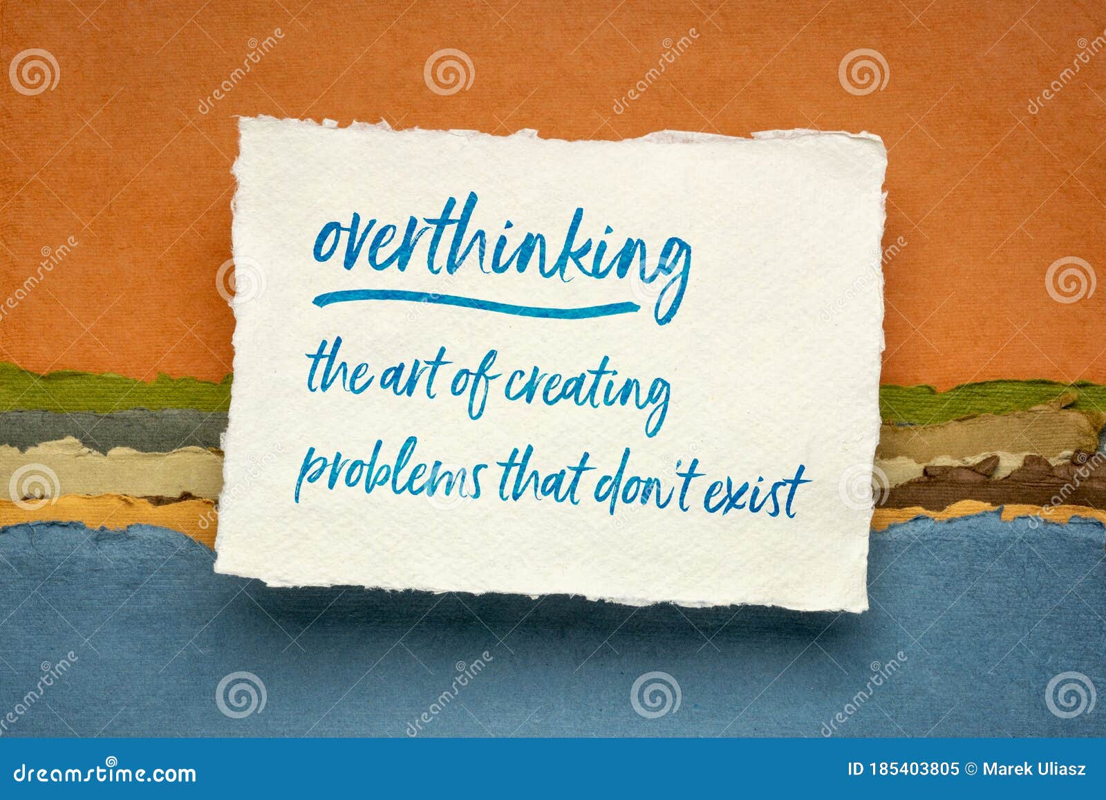 Overthinking - the Art of Creating Problems that Do Not Exist Stock ...
