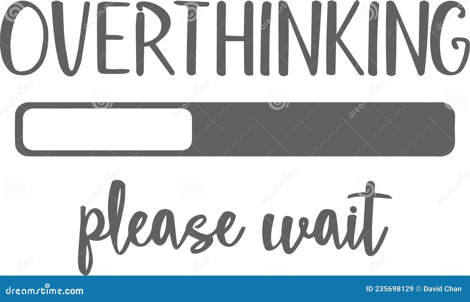 Overthinking Please Wait Inspirational Quotes Stock Vector ...