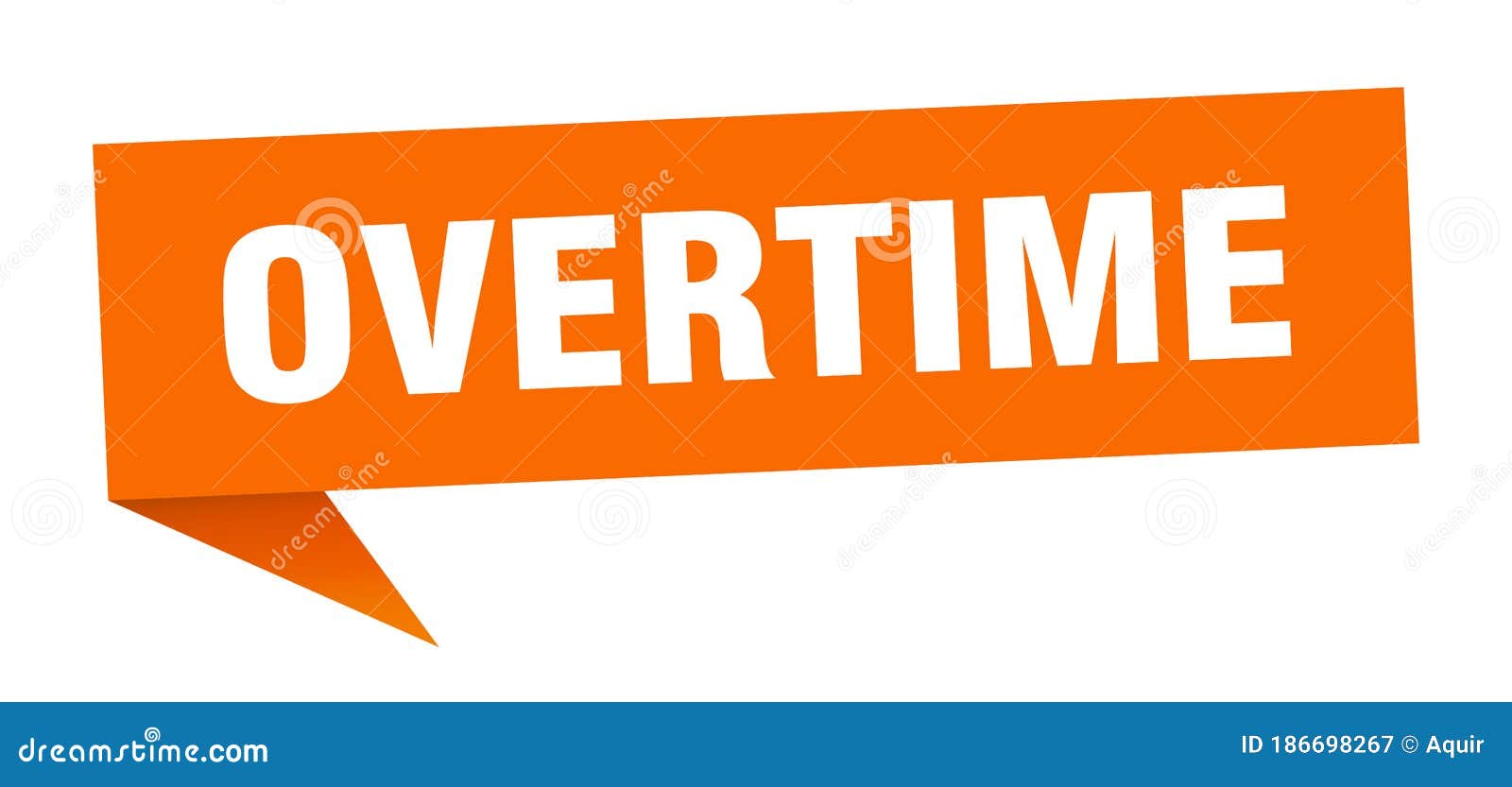 Overtime Banner. Overtime Speech Bubble Stock Vector - Illustration of ...