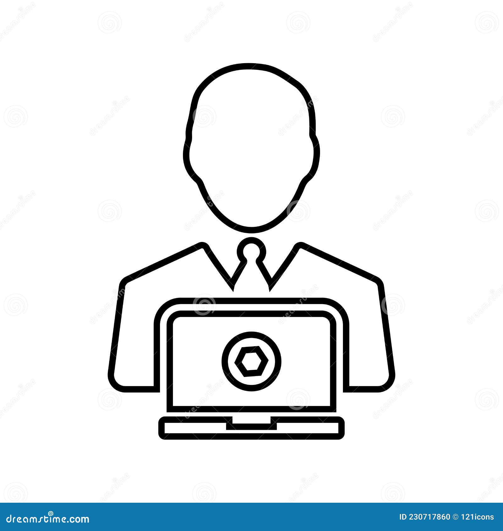 Overtime, Busy, Working Outline Icon. Line Art Vector Stock Vector ...