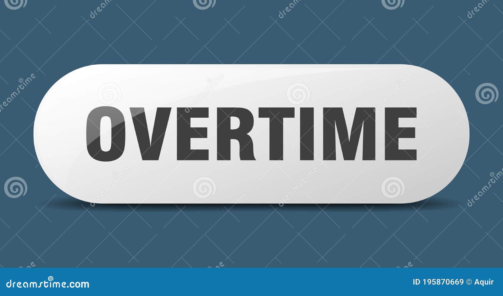 Overtime Button. Sticker. Banner. Rounded Glass Sign Stock Vector ...
