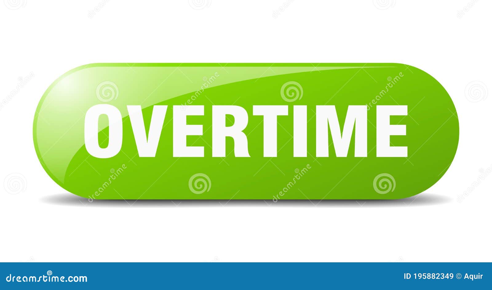 Overtime Button. Sticker. Banner. Rounded Glass Sign Stock Vector ...