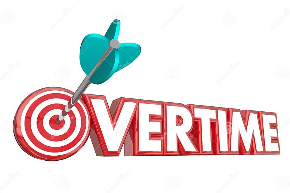 Overtime Extra Hours Added Work Target Employee Stock Illustration ...