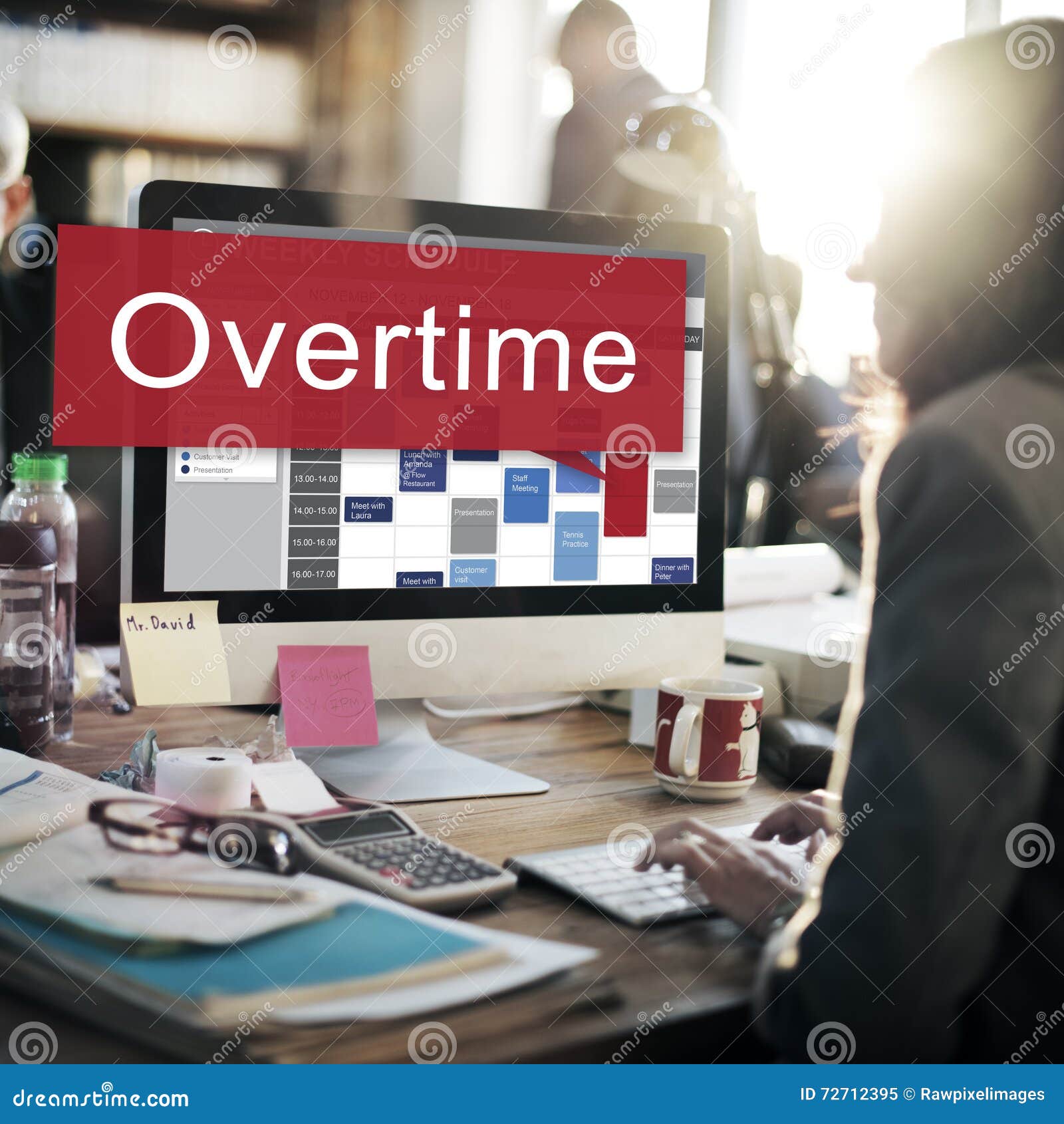 Overtime Hard Working Overload Concept Stock Image - Image of office ...
