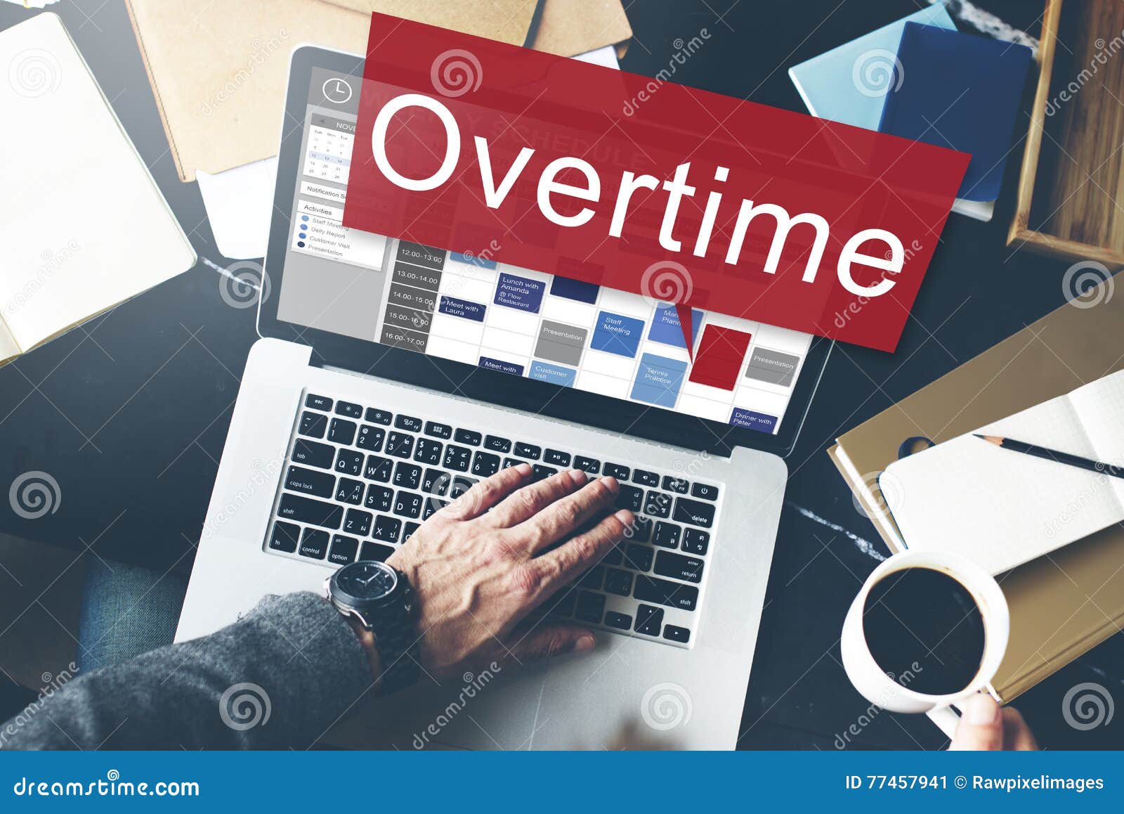 Overtime Hard Working Overload Concept Stock Image - Image of late ...