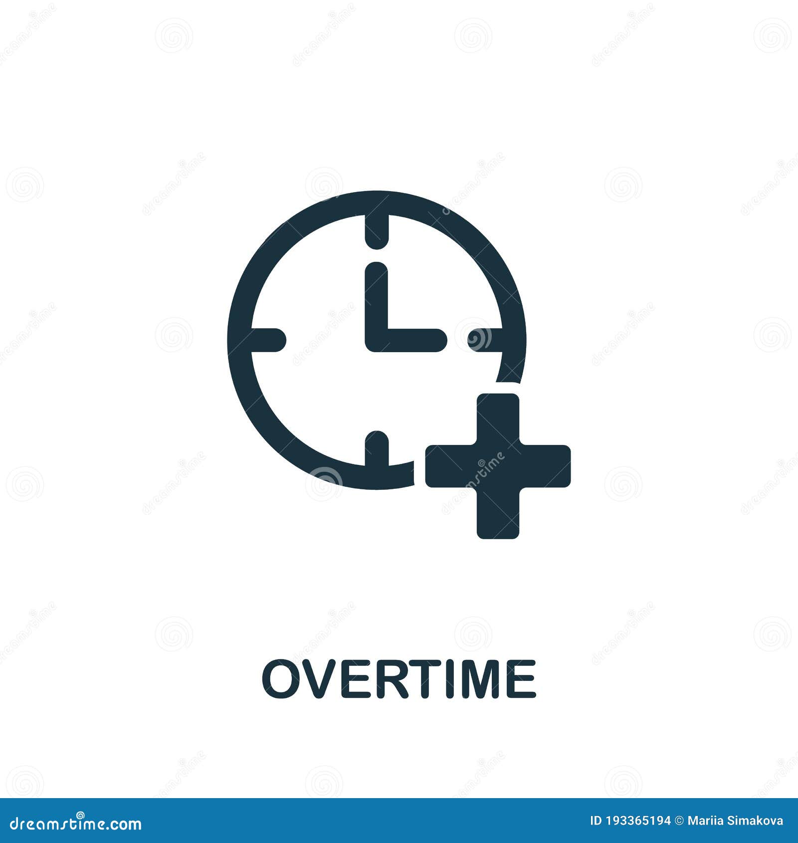Timesheet Infographics Linear Icons Collection Royalty-Free Stock Image ...
