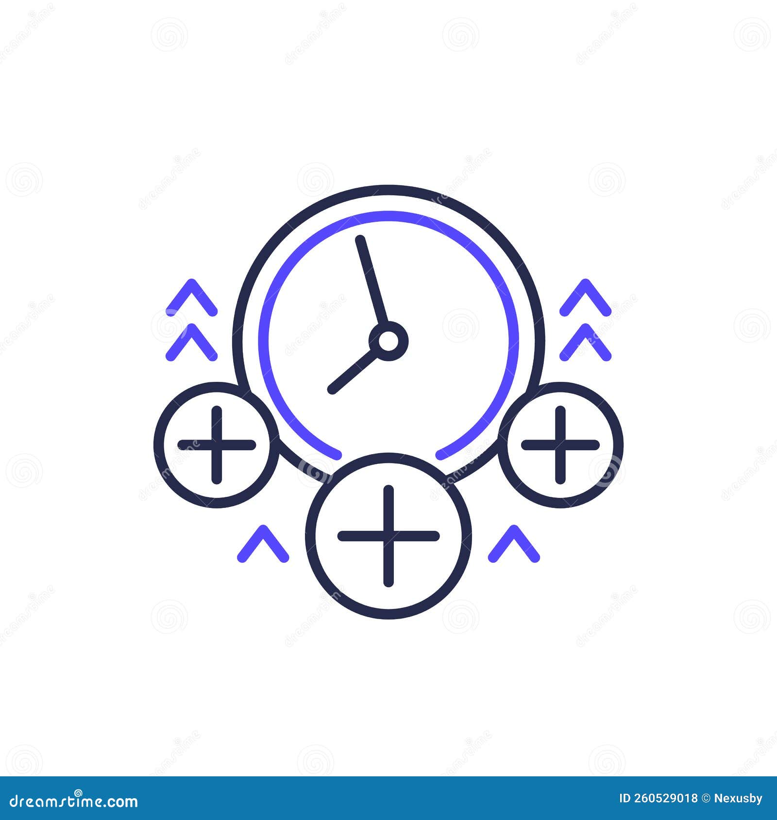 Overtime Icon, Working Over Time Line Vector Stock Illustration ...