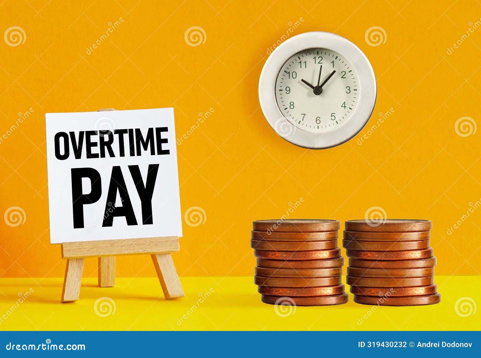Overtime Pay is Shown Using the Text Stock Photo - Image of report, payment: 319430232